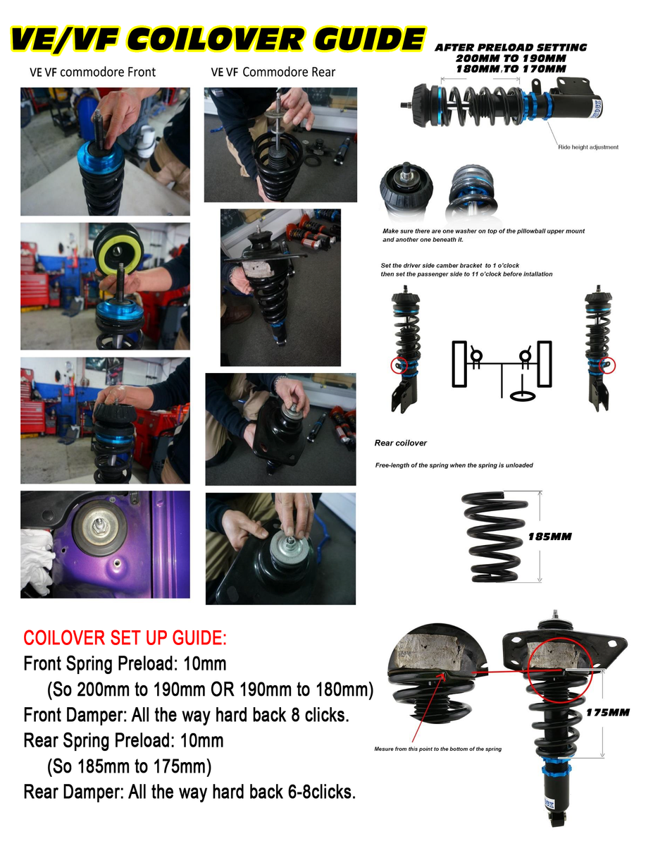 KSHOCK Holden Commodore VE-VF Coilover Set Up Guide 2022 – KS RACING